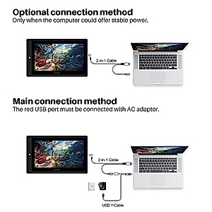 GAOMON PD156PRO 15.6 Inch Pen Display 125% sRGB Full-Laminated Drawing Tablet with Screen with 10 Express Keys Professional Graphic Drawing Monitor with Gifted Adjustable Stand Black