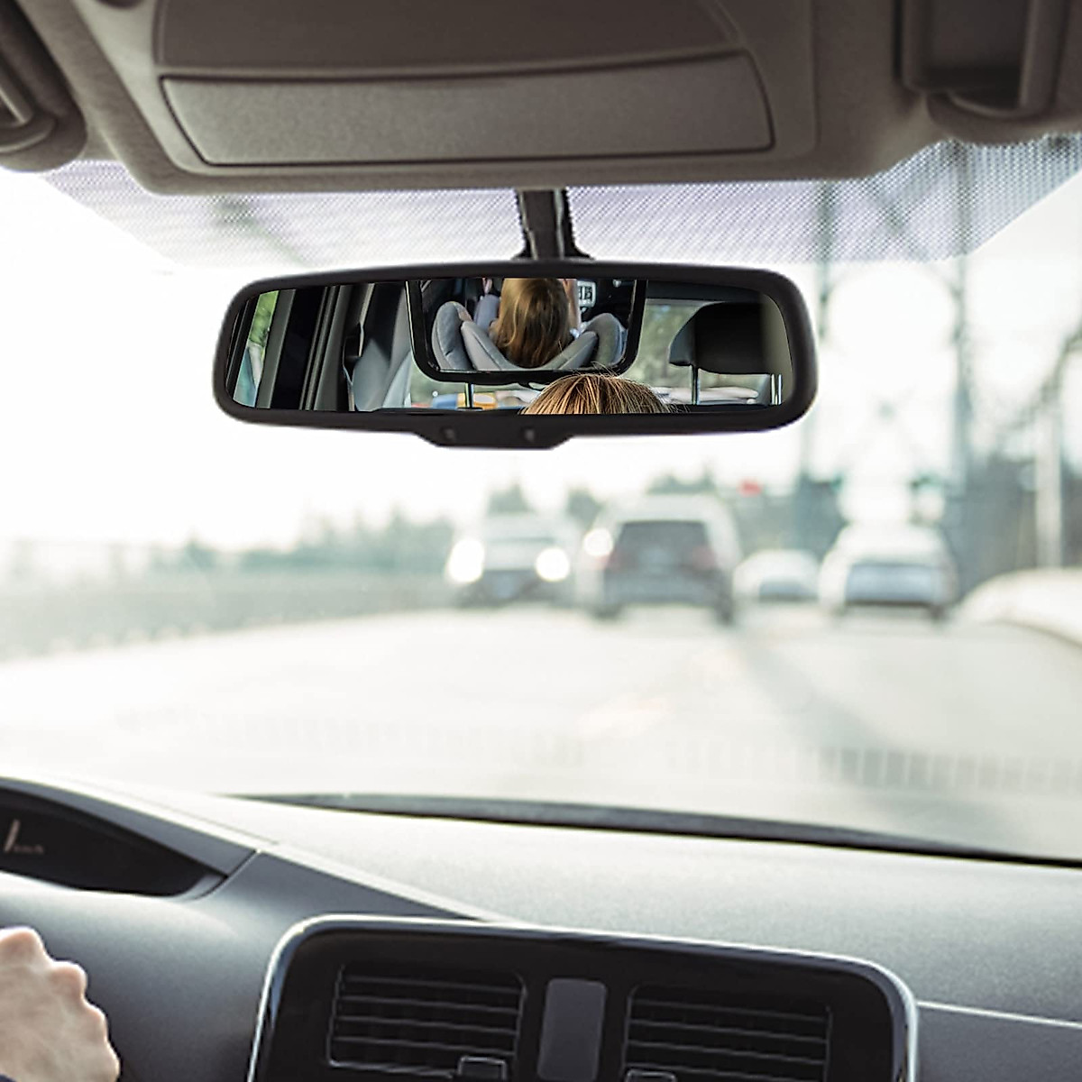 Aoutrow 360 Degree Baby Car Mirror, Rearview Baby Mirror, Safety Toddlers Rear Facing Car Seat Mirror, Crystal Clear View,Safety, Shatterproof, Adjustable