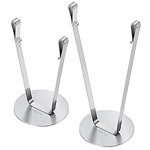 Kinkota Stainless Steel Ziplock Bag Holder for Filling, Food Storage Bag/Plastic Freezer Bag Holder Stand, Meal Planning/Prep Bag Holders, Durable Baggie Holder, 2 Pack