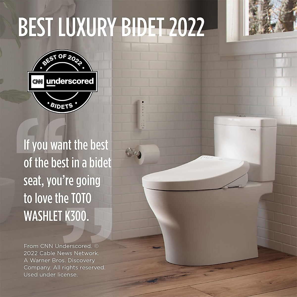 TOTO SW3036R#01 WASHLET K300 Electronic Bidet Toilet Seat & ALPHA BIDET JX Elongated Bidet Toilet Seat