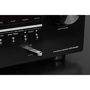 Denon AVR-S540BT 5.2 channel Receiver - 4K Ultra HD Audio Video, Bluetooth, USB port, Compatible with HEOS Link for Wireless Music Streaming (Discontinued by Manufacturer)