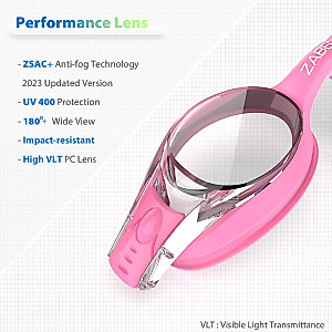 ZABERT 2 Pack Girls Swim Goggles, Swimming Goggles for Girl Kids Toddler Youth Junior Children Child Age 3 4 5 6 7 8 9 10 11 12 Years Anti Fog Teal Purple Black Pink