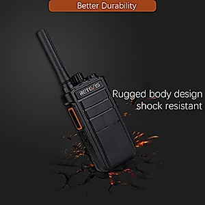 Retevis RB26 3 Watt 2 Way Radios Walkie Talkies Long Range, Radios Walkie Talkies with Earpiece and Mic Set, 2000mAh Battery, Shock Resistant, for School Industrial Government(10 Pack)