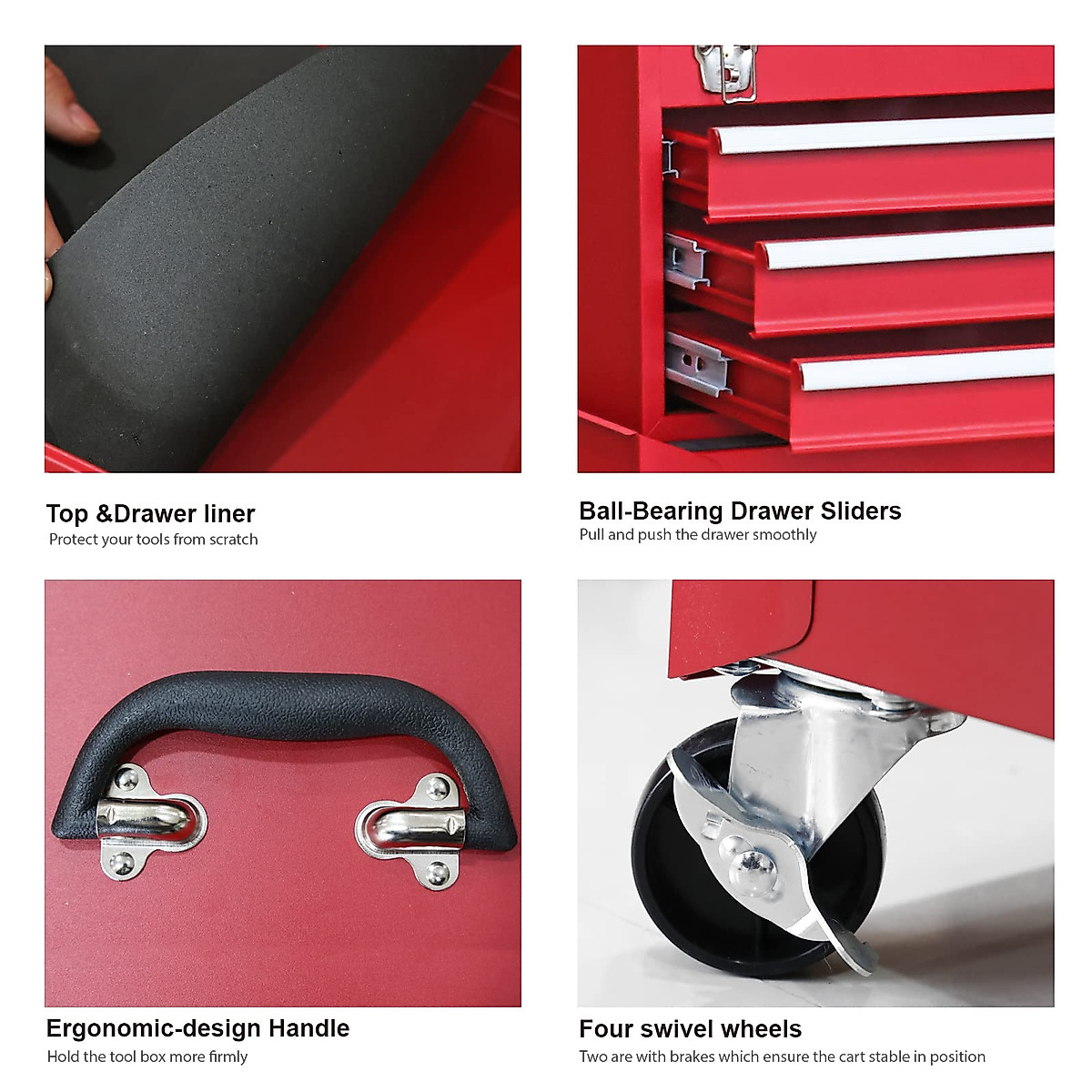 Torin APTB134R Tool Box, Red, Large