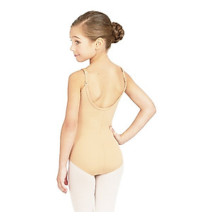 Capezio girls Team Basic Camisole With Adjustable Straps athletic leotards, Nude, 12 14 US