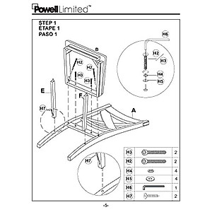 Powell 9 Piece Wooden dining set