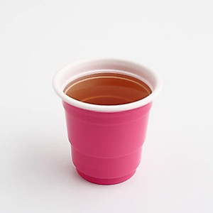 100 Pack 2oz Pink Plastic Shot Cups, Mini Cups for Birthday, Bachelorette Party, Hot Pink Party Cups, Bachelorette Party Cups, Disposable Shot Cups, Baby shower, Tasting Jello Shots, Engagement Party
