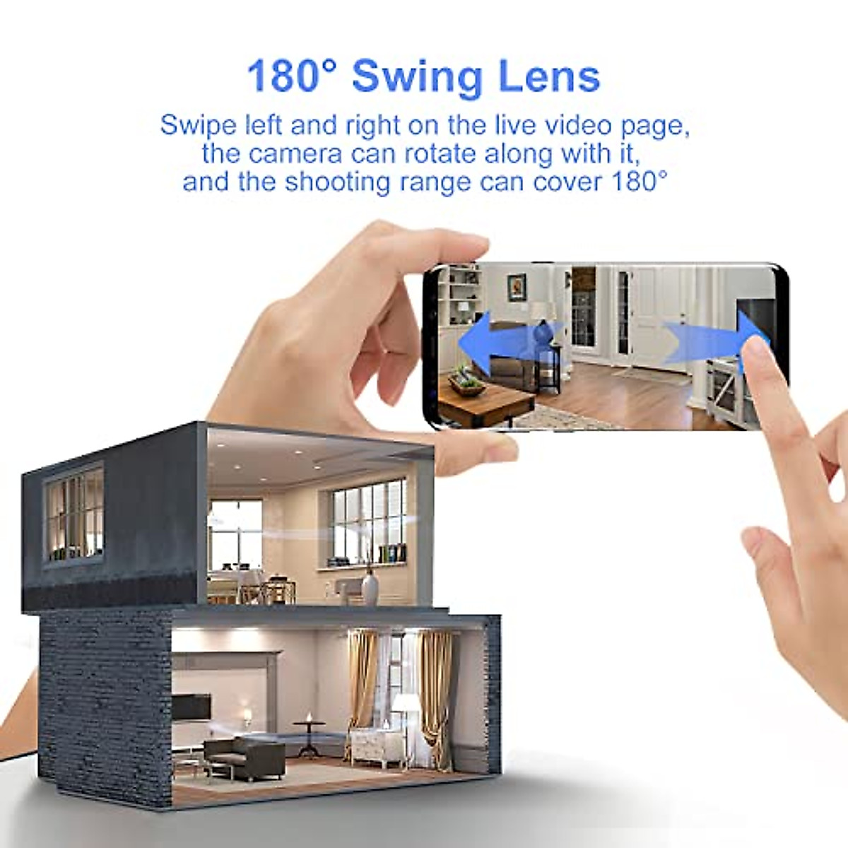 Spy Camera Hidden Camera Bluetooth Speaker with 32GB SD Card,WiFi 1080P Wireless Mini Hidden Nanny Cam Secret Spy Camera,180° Rotating Lens,Video Recording,App Live Stream,Motion Detection Alert