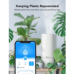 Govee 6L Smart WiFi Humidifiers for Bedroom Large Room Plants, Top Fill Cool Mist Humidifier with App Control, Auto Mode with Sensor, Essential Oil Diffusers and Night Light, Works with Alexa