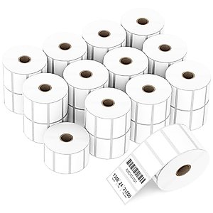 Anylabel Compatible 2" x 1" Direct Thermal Labels Replacement for Barcodes Postage Address Shipping Compatible with Rollo & Zebra Desktop Printers Adhesive & Perforated (24 Rolls, 1300 Labels/Roll)