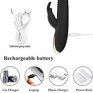 Deep Vibrating Massager Personal Handheld Vibrators Massage Personal Portable Massager 8 Speeds Vibration Pleasure for Body Women Female Gifts (Balck)