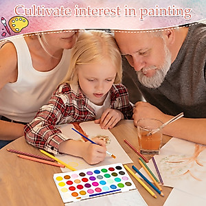 Nuanchu 6 Pack Watercolor Paint 36 Colors Washable Watercolor Paint Water Color Kits Watercolor Palette and Paint Brushes Portable Painting Supplies for Kids, Adults, Beginners Artists Gift