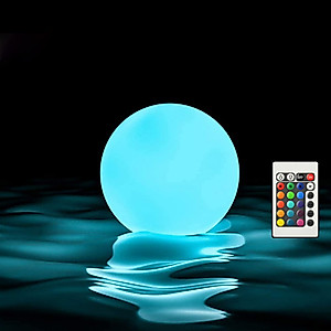 Borelor Floating Pool Lights,3-Inch USB Rechargeable & Remote Control Globe Lamp IP68 Waterproof 16 Color Change Hot Tub Bath Lights, Party Holiday Outdoor Christmas Decorations(1 Pack)