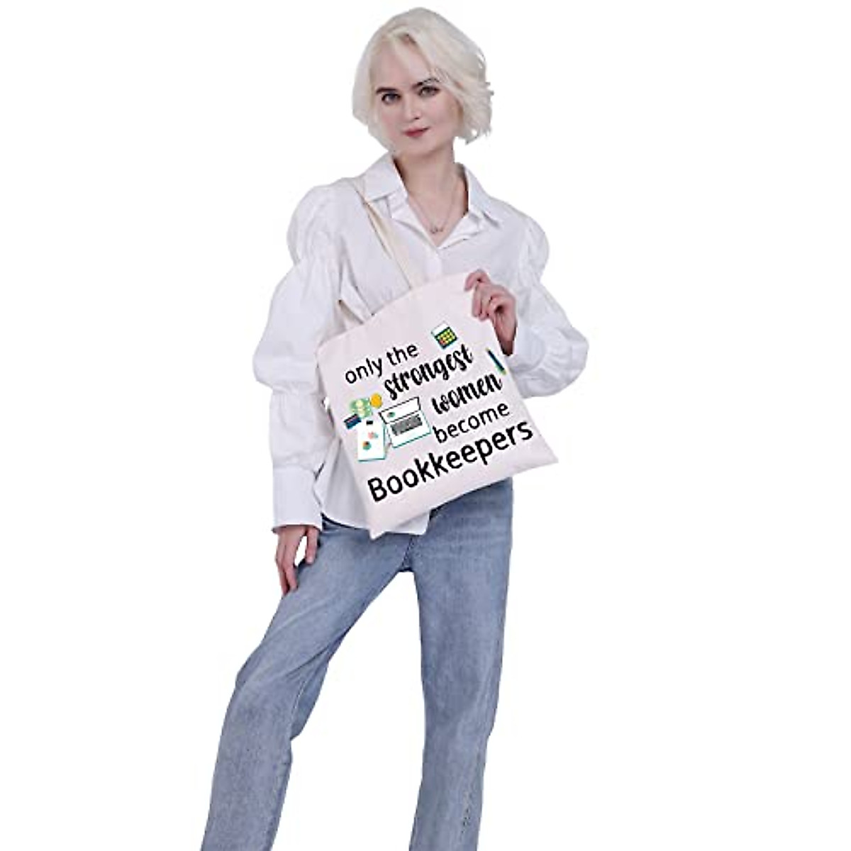VAMSII Bookkeeper Gifts for Women Bookkeeping Gifts Tote Bag Bookkeeper Appreciation Gifts Accounting Student Gifts (Tote Bag)