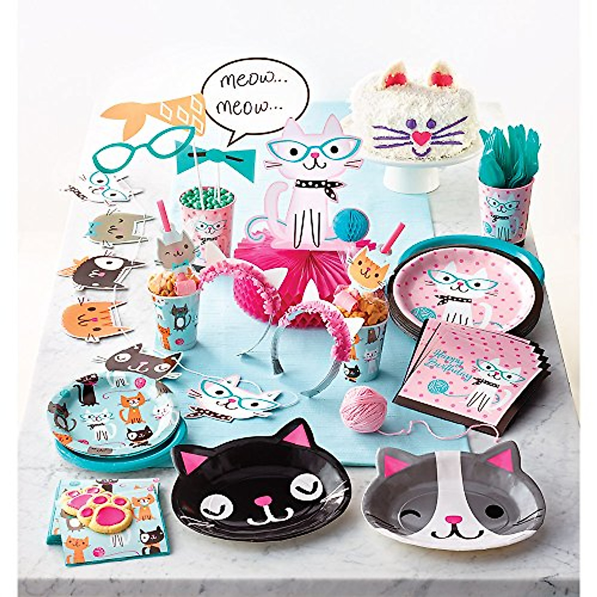 Creative Converting 329408 Cute Cats Shaped Banner - 1 Pc