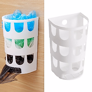 2pcs Hollow Grocery Bag Dispenser Wall Mounted Napkin Dispenser Paper Towel Dispenser Bag Holder Dispenser Bag Organizer Bags for Trash Bags Bag Saver Draw Box White Desktop