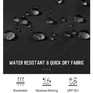 Gopune Women's Hiking Pants Lightweight Quick Dry Water Resistant Elastic Waist Workout Travel Athletic Joggers (Black,S)