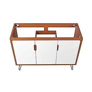 Modway Energize 47" MDF and Particleboard Bathroom Vanity Cabinet - Cherry White