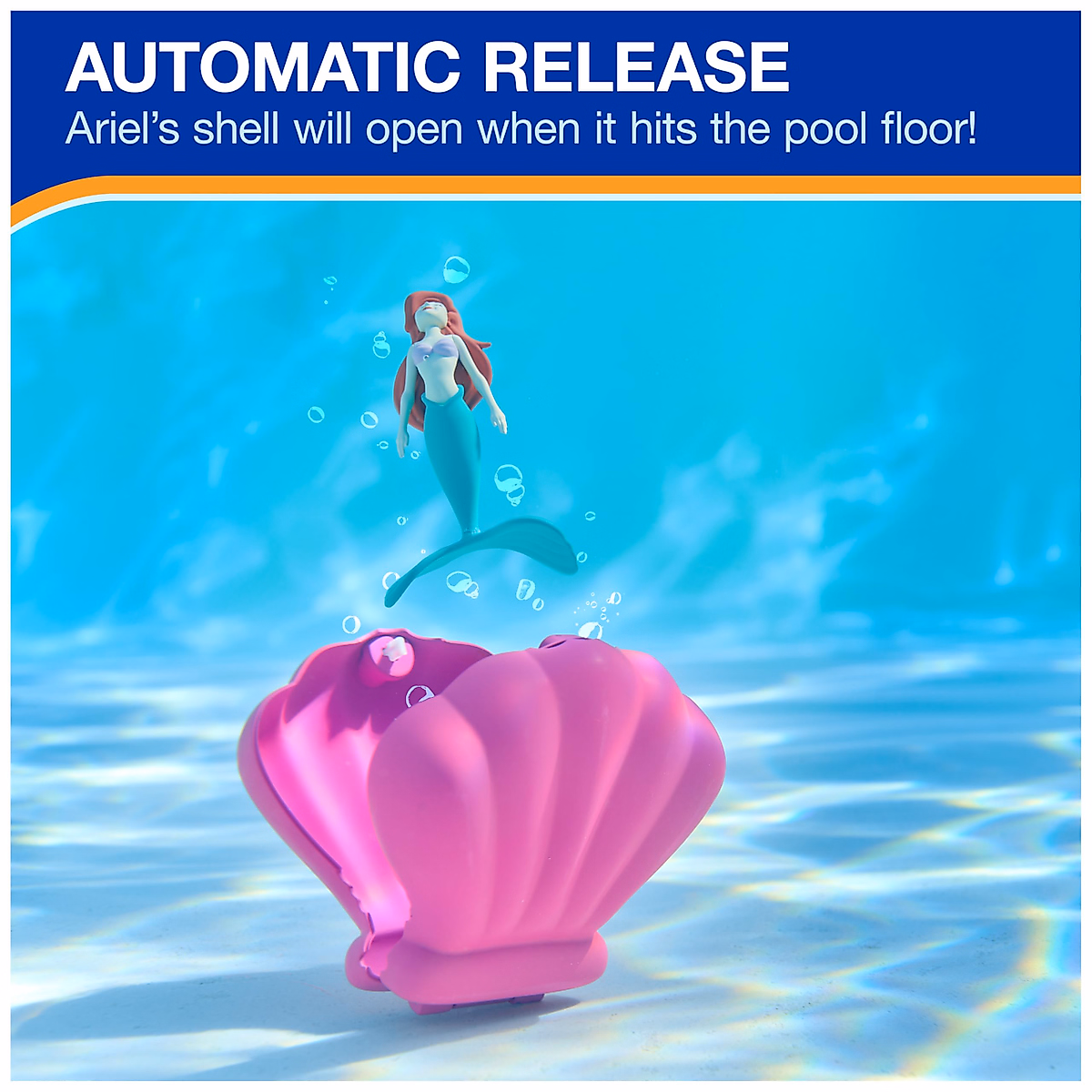 Swimways Disney Princess Ariel Dive N Surprise, Swimming Pool Accessories & Kids Pool Toys, Little Mermaid Party Supplies & Water Toys for Kids Aged 5 & Up