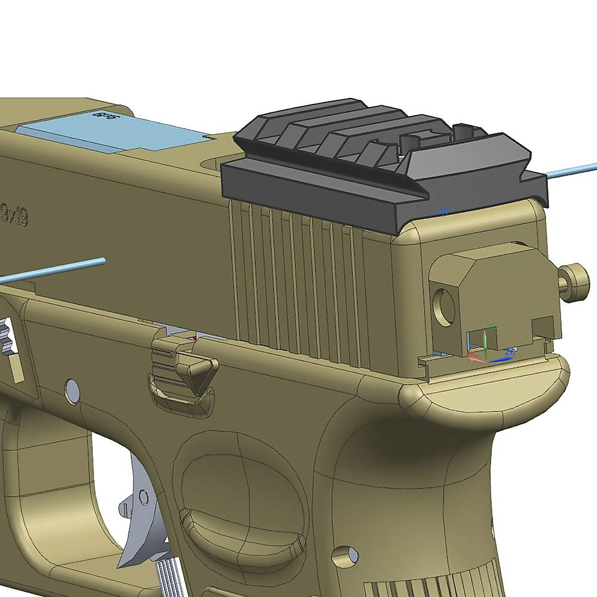 TuFok Sight Mount Plate for Install Pistol Red Dot Sight Black