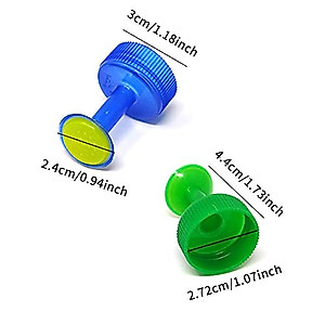 HONBAY 12PCS Plastic Bottle Cap Sprinklers Nozzles Bonsai Watering Spout Nozzle for Indoor Nursery Garden Plants (GB 28mm Caliber)