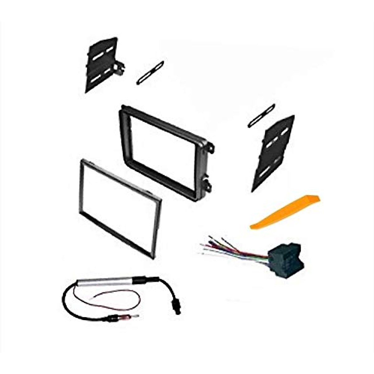 ASC Double Din Car Stereo Radio Dash Kit, Wire Harness, and Antenna Adapter for VW Volkswagen: 12-15 Beetle,09-14 CC,07-14 Eos,10-14 Golf,06-14 GTI,06-15 Jetta,06-14 Passat,06-09 Rabbit,09-14 Tiguan