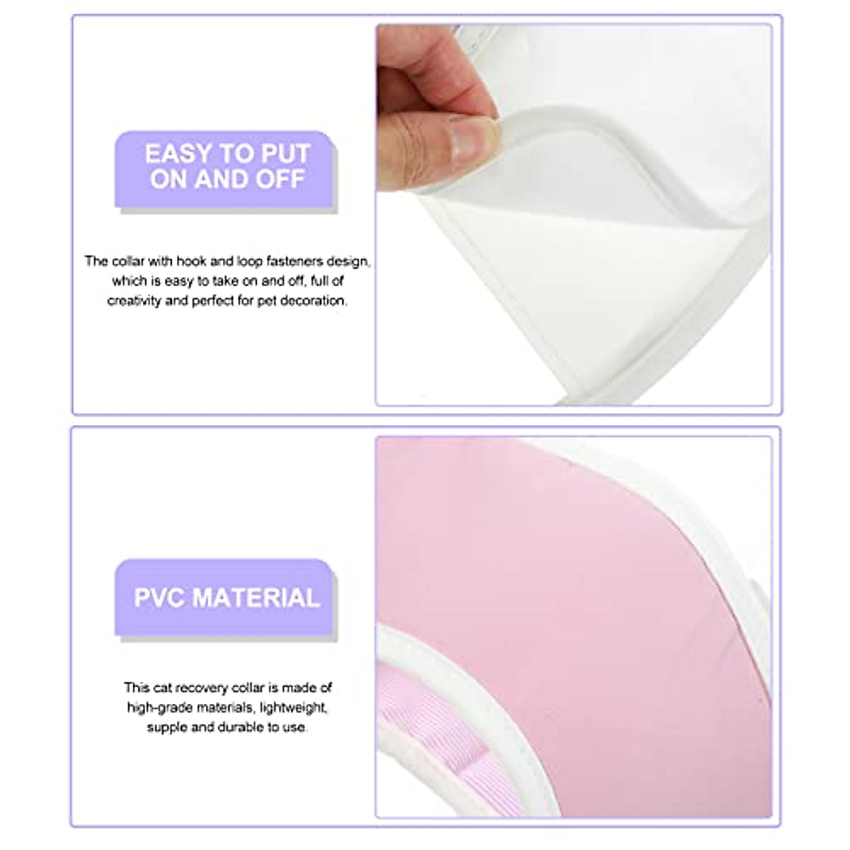 POPETPOP Compound Cone Collar Pet Recovery Collar Small Cat Collar Breathable Cat Cone Collar -Licking Collar Pet Collar Cat Bite Collar Small Cat Cone Cartoon Designed Cat Collar