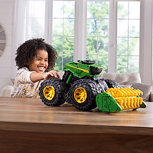 Monster Treads John Deere Super Scale Combine Toy Set - Includes John Deere Tractor Toy, John Deere Gator, and Combine Farm Toys - Toddler Toys Ages 3 Years and Up Green