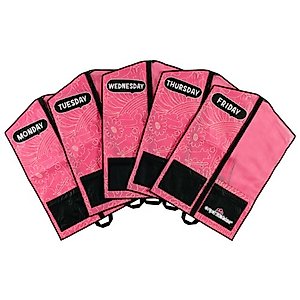 Organizables Children's Hanging Clothes Organizer, Girls Standard Weekday Set, Pink