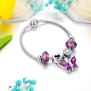 SOITIS Urn Bracelet for Ashes Butterfly Cremation Bracelet Stainless Steel Ashes Keepsake Memorial Urn Bangle for Women