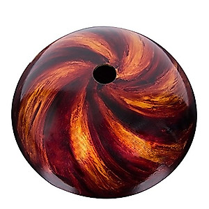 Puluomis Artistic Vessel Sink Bathroom Tempered Glass Vanity Round Bowl with Oil Rubber Bronze Faucet and Pop up drain Combo, Flame Red