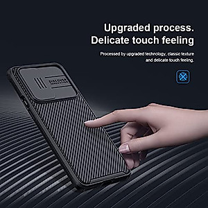 Mangix OnePlus 9 Case with Camera Cover,OnePlus 9 Slim Fit Thin Polycarbonate Protective Shockproof Cover with Slide Camera Cover, Upgraded Case for OnePlus 9 (Black)