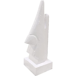 Wooden Spectacle Holder, Eyeglasses Holder, Classic Nose Shape Eyewear Retainer - Sunglasses Holder Display, Spectacle Stand- Optical Glass Accessories -White Color - 6 Inch