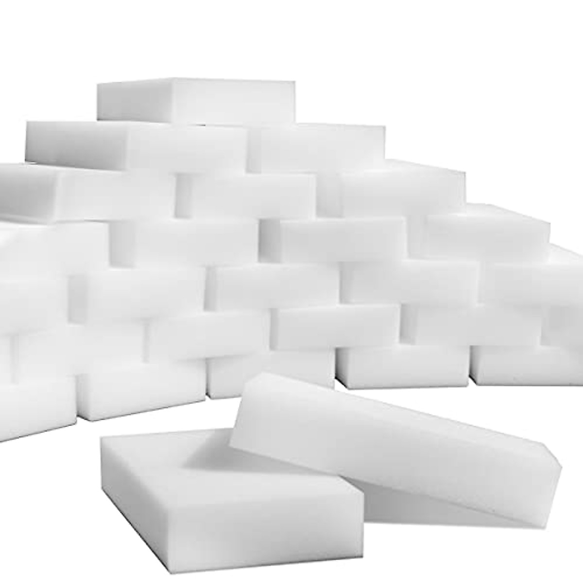 SmilePowo 100 Pack Magic Cleaning Sponges Eraser,Multi-Functional Premium Melamine Sponge Foam Cleaning Pads,Dish,Household Cleaning Sponge for Kitchen,Furniture,Bathroom(Universal Cleaner)