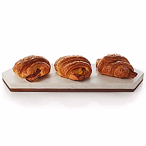 Libbey Urban Story Wood and Marble Flip Tray, 15-inch