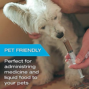 1ml Oral Dispenser Syringe with Cover 100 Pack by Tilcare - Sterile Plastic Medicine Droppers for Children, Pets & Adults – Latex-Free Medication Syringe Without Needle - Syringes for Glue and Epoxy