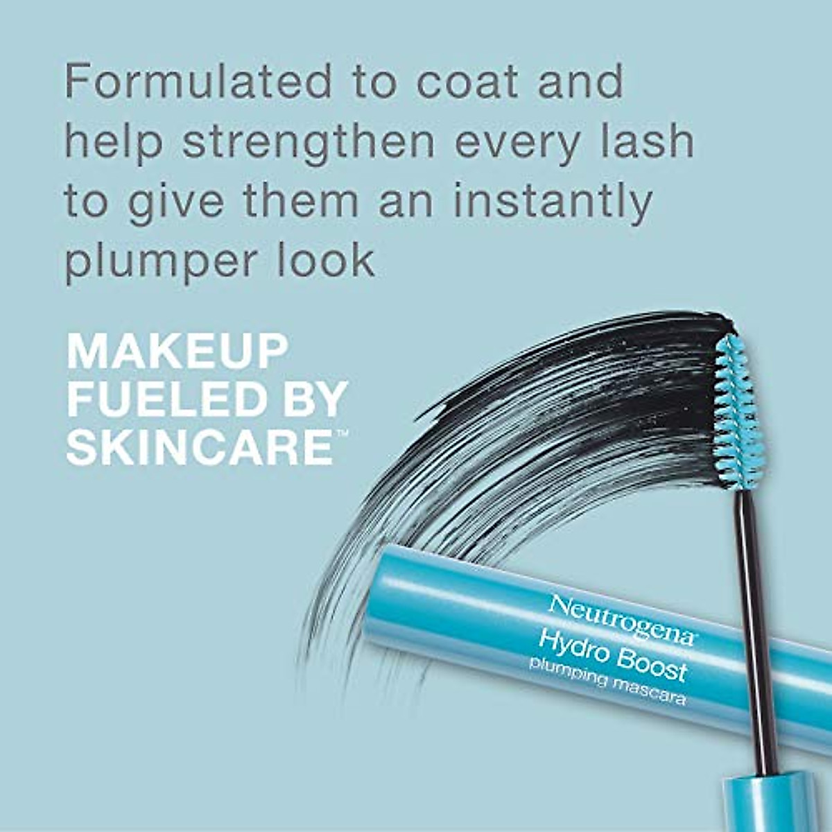 Neutrogena Hydro Boost Plumping Mascara Enriched with Hydrating Hyaluronic Acid, Vitamin E, and Keratin for Dry or Brittle Lashes, Black/Brown 03.21 oz