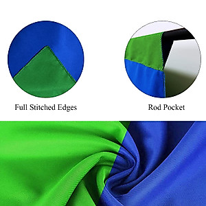 KUKUSOUL 10x10ft Blue Green Screen Backdrop Blue Photo Backdrop for Photoshoot Background Double Sided Green Screen and Blue Screen Gaming and Live Streaming KUSKX006