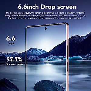 Yunseity Unlocked Smartphone,S23 Ultra 8GB RAM 256GB ROM Face Unlock Ultra Thin Smartphone 2.4G 5G WiFi, 6.6 Inch FHD Screen Cellphone for Android 13, 8+24MP Cameras, MT6735 10 Core CPU