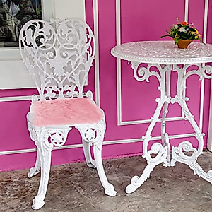 Molain 25 cm Fluffy Rug Faux Fur Carpet Baby Photoshoot Props Holder Small Mini Square Rugs for Bedroom Livingroom Photography Photo Under Nail Mat Table Locker Desk Chair Pad Cover (Pink)