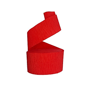 Red and Gold Yellow Crepe Paper Streamers (2 Rolls Each Color) USA-Made