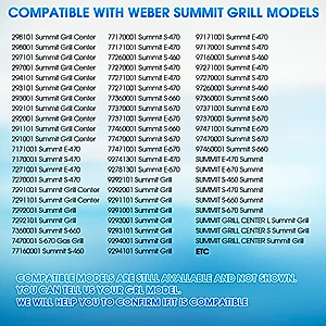 Upgraded Grill Lighted Control Knobs for Weber 91538 E-470/670, S-460/470/660/670