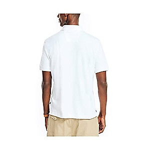 Nautica Men's Classic Fit Interlock Polo, Bright White, X-Large