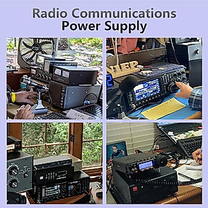 Jesverty Universal Compact Bench Power Supply - 30 Amp Regulated Home Lab Benchtop AC-to-DC Converter for CB/HAM/Amateur Radio with 13.8V Fixed OutputScrew-Type Terminals, Cooling Fan - SPS-1330