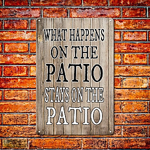 Funny Metal Tin Sign Patio Porch Signs Patio Decorations Outdoor Clearance Backyard Bar Pool Wall Decor