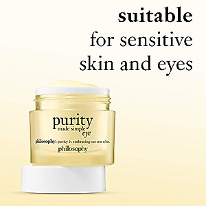 philosophy purity made simple hydra-bounce eye gel - with meadowfoam seed oil, shea butter & gingko extract – provides 24-hour hydration for a brighter, smoother eye area all day long - 0.5 fl oz.