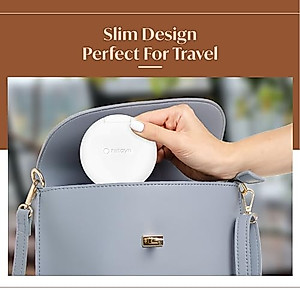 Retayn Aligner/Retainer Case with Built-In Mirror & Magnetic Lock - Premium Silicone-Lined Case Holder with Vent Holes for Aligners, Retainers, Mouth Guards (White & Blush)