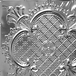 Lancelot 2 ft. x 2 ft. Tin Plated Steel Wall and Ceiling Patterns Drop in Steel (Unfinished) 12 Pack