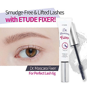 ETUDE Dr. Mascara Fixer For Perfect Lash 01 (Natural Volume Up) NEW 21AD | Long-Lasting Smudge-Proof Mascara Fixer with Care Effect | Eyelash Primer | Korean Makeup