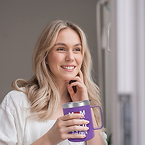 Birthday Gifts for Mom, Mother's Day Gifts from Daughter Son, New Mom Cool Great Best Funny Ideas Presents for Women, Insulated Stainless Coffee Tumbler Cup with Lid for Christmas Valentine's Day